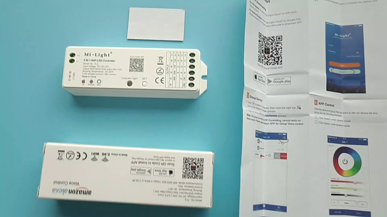 YL5 MiLight FutLight 5-in-1 LED controller - kutop.com - YouTube