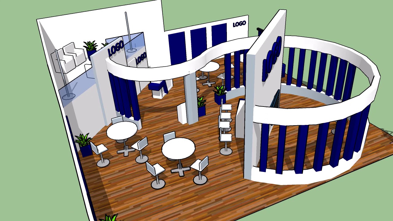 Sketchup - Booth - YouTube