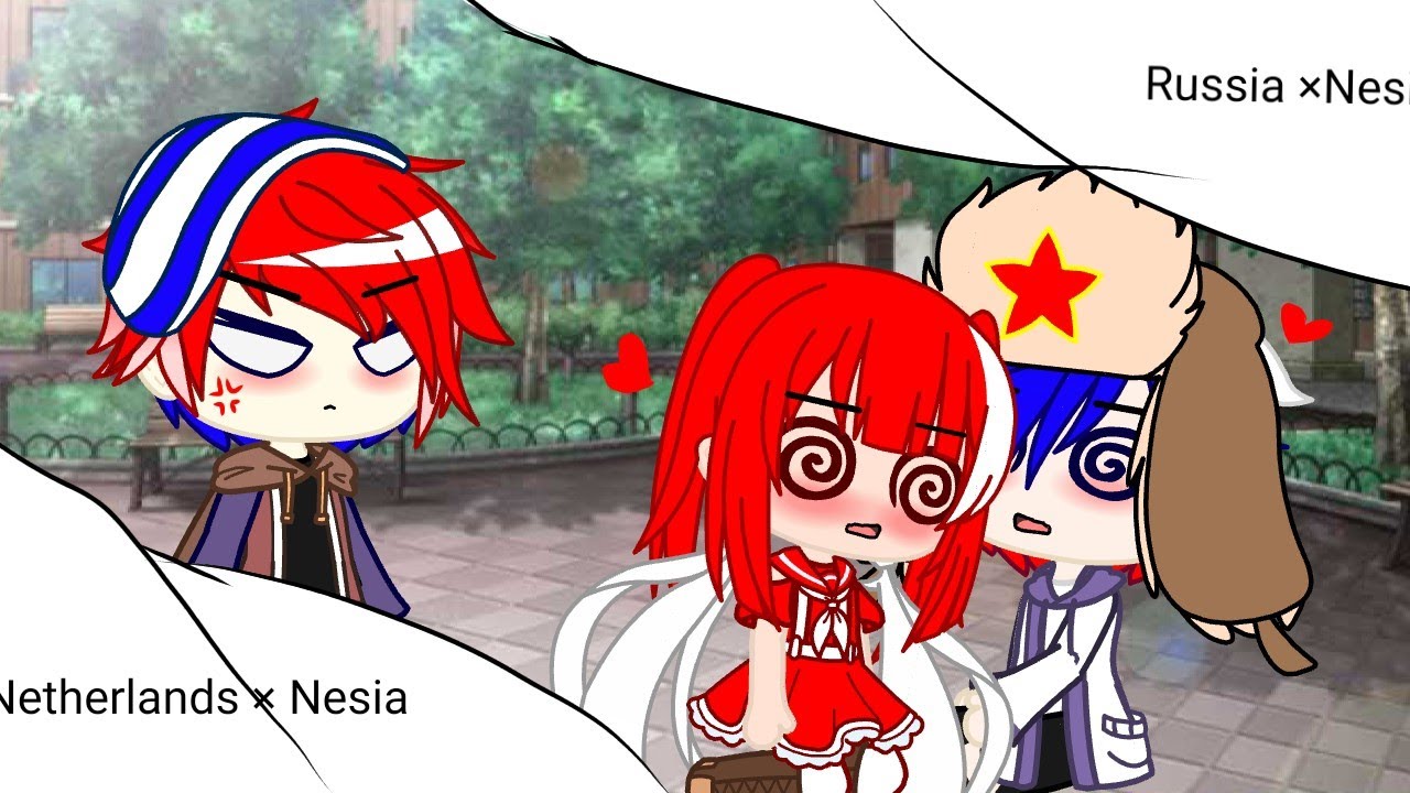 Netherlands×Nesia×Rusia (countryhumans gacha Indonesia) #countryhumans ...