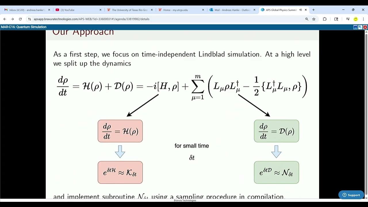 C16 9 A quantum algorithm to simulate Lindblad master equations - YouTube