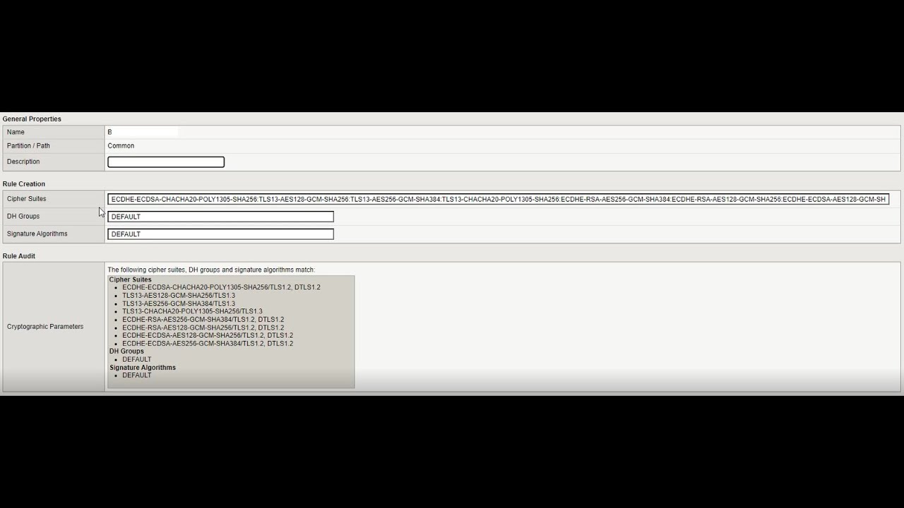 Konfigurasi SSL Chiper & SSL Profile Web Application Firewall BigIP F5 ...