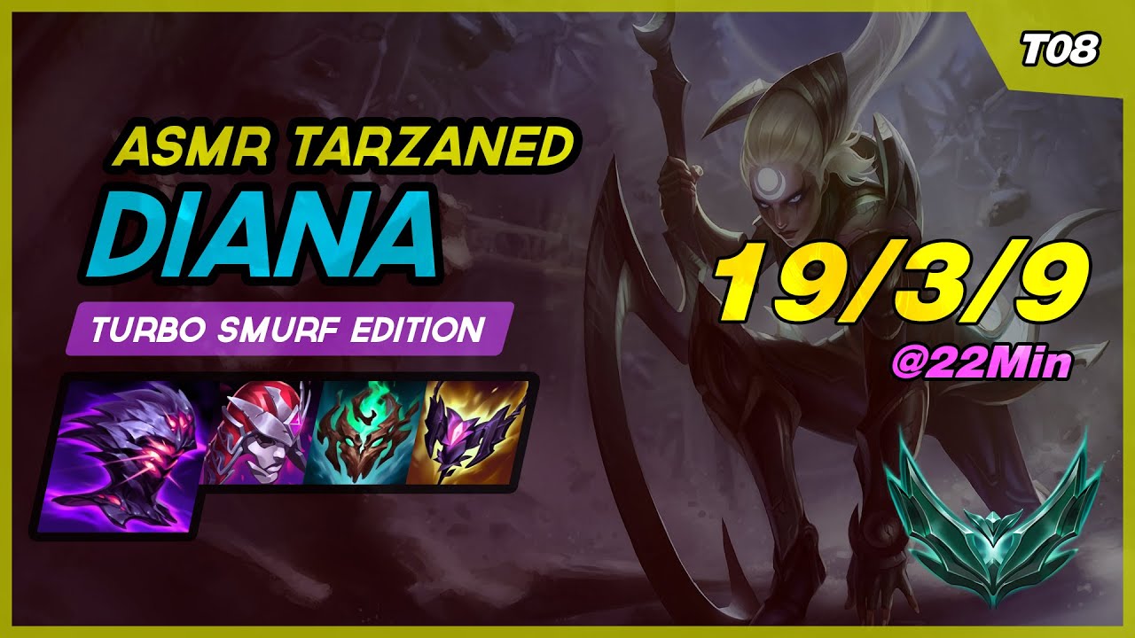 S13 Tarzaned Diana vs Udyr ASMR | Tarzaned Smurfing Low-ELO | League of ...