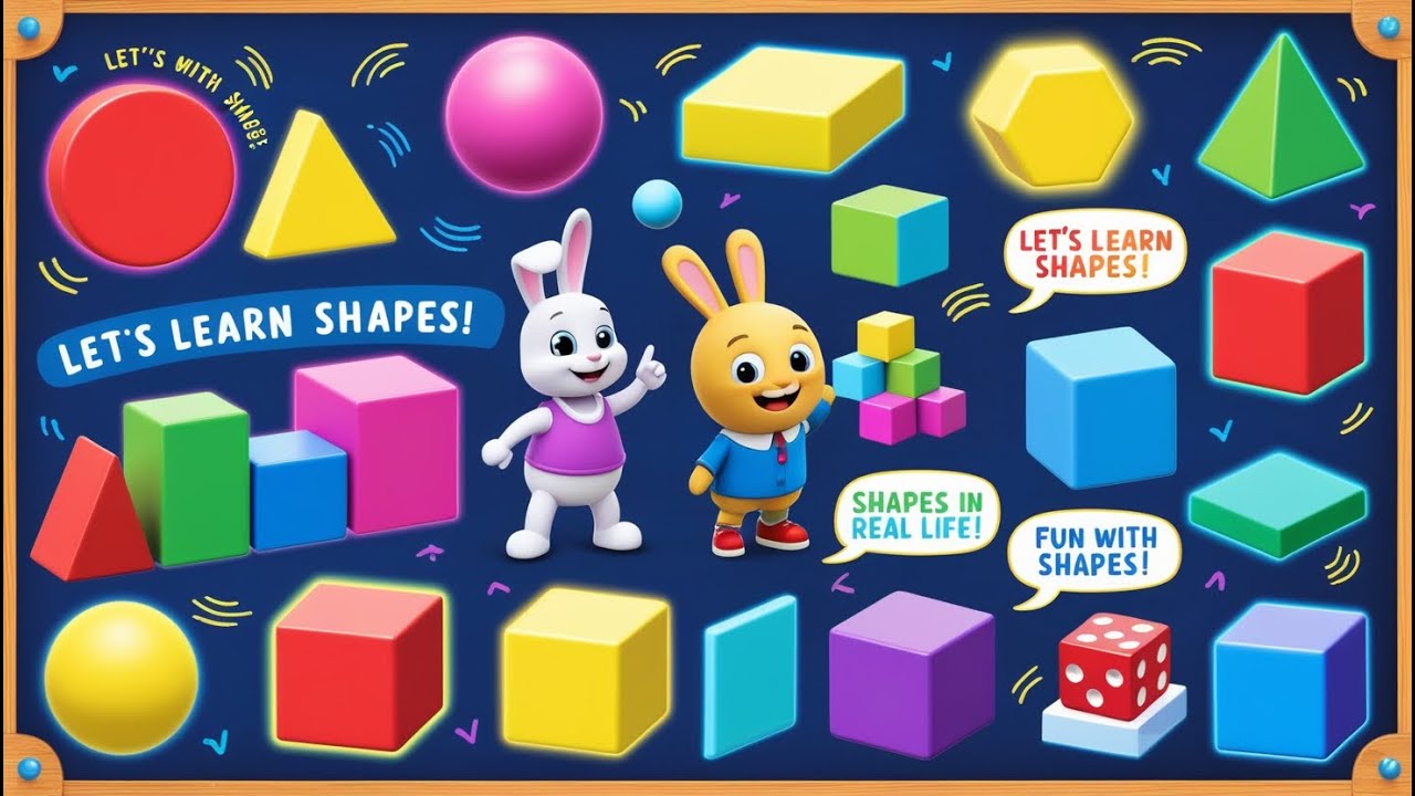 Learn Shapes Circle, Square, Triangle, Rectangle & more | Educational ...