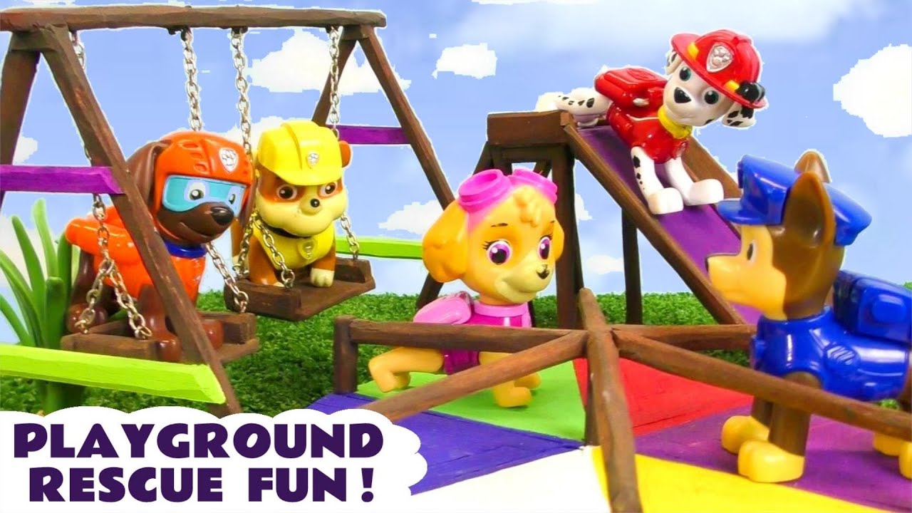 Fun Paw Patrol Playground Rescue Story with the Funlings - YouTube