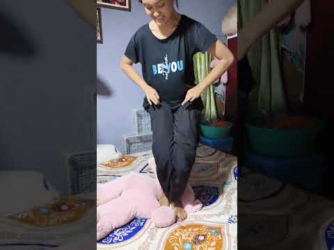 Doll trampling by feet 