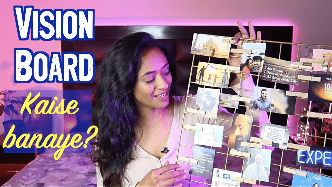 How to make a Vision Board (HINDI)? | Law of Attraction in Hindi | 2021 ...