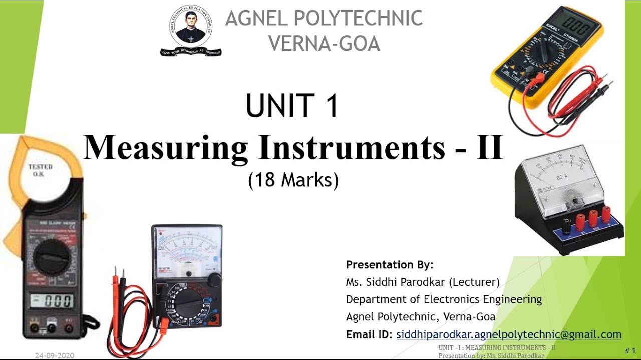 ELECTRONIC MEASUREMENTS - UNIT I - Measuring Instruments - Part-2 - YouTube