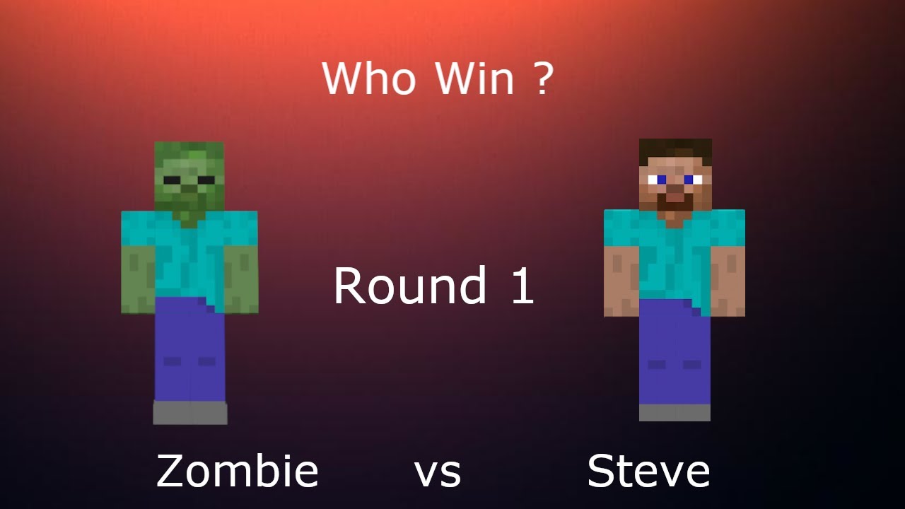 Zombie vs Steve - Minecraft Animation Round 1 - YouTube