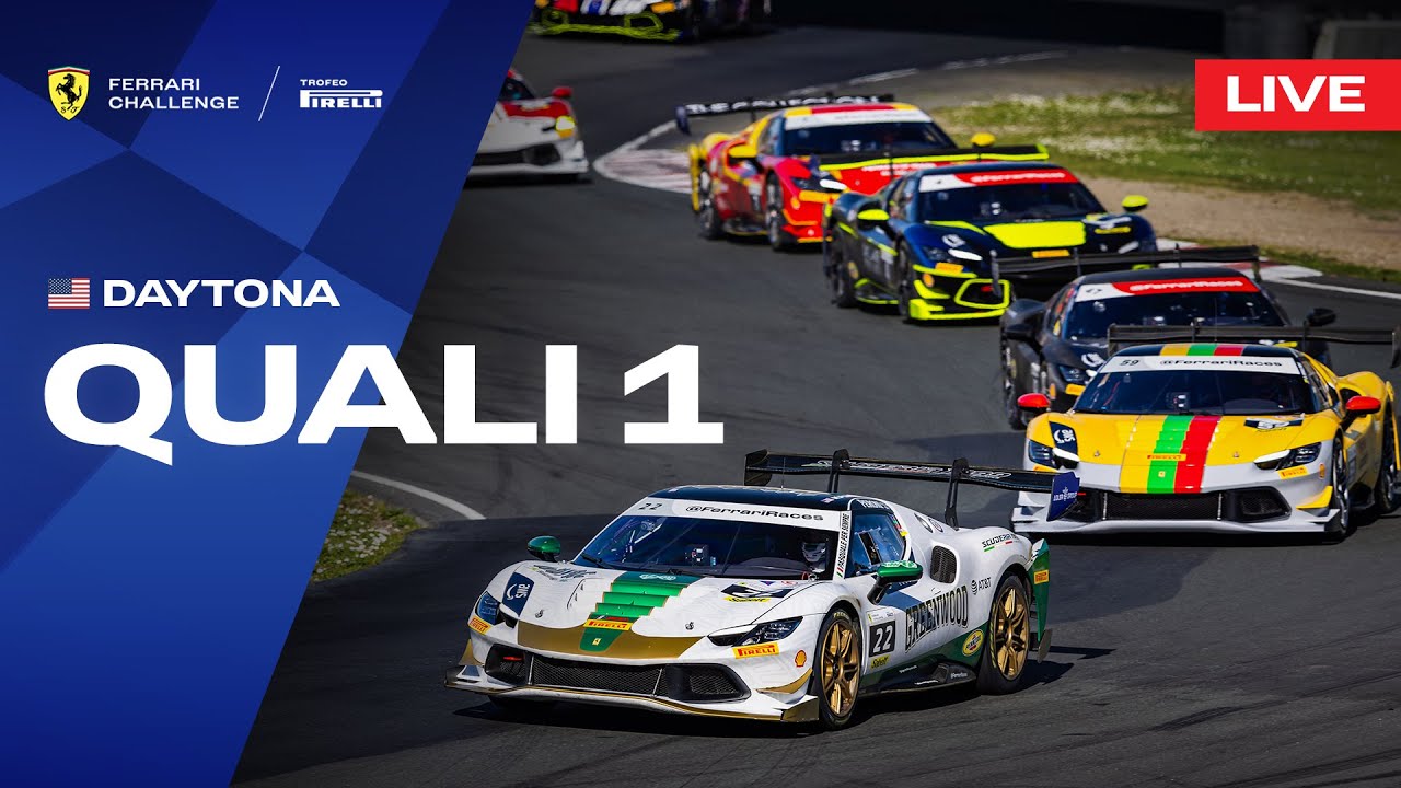 LIVE Ferrari Challenge North America - Daytona, Qualifying 1 - YouTube