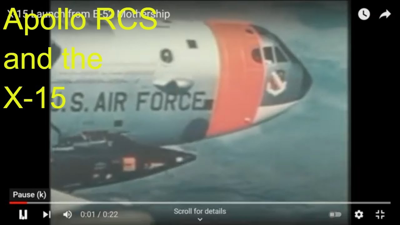 NASA Apollo RCS System and the X-15. How This Space Plane got us on the ...