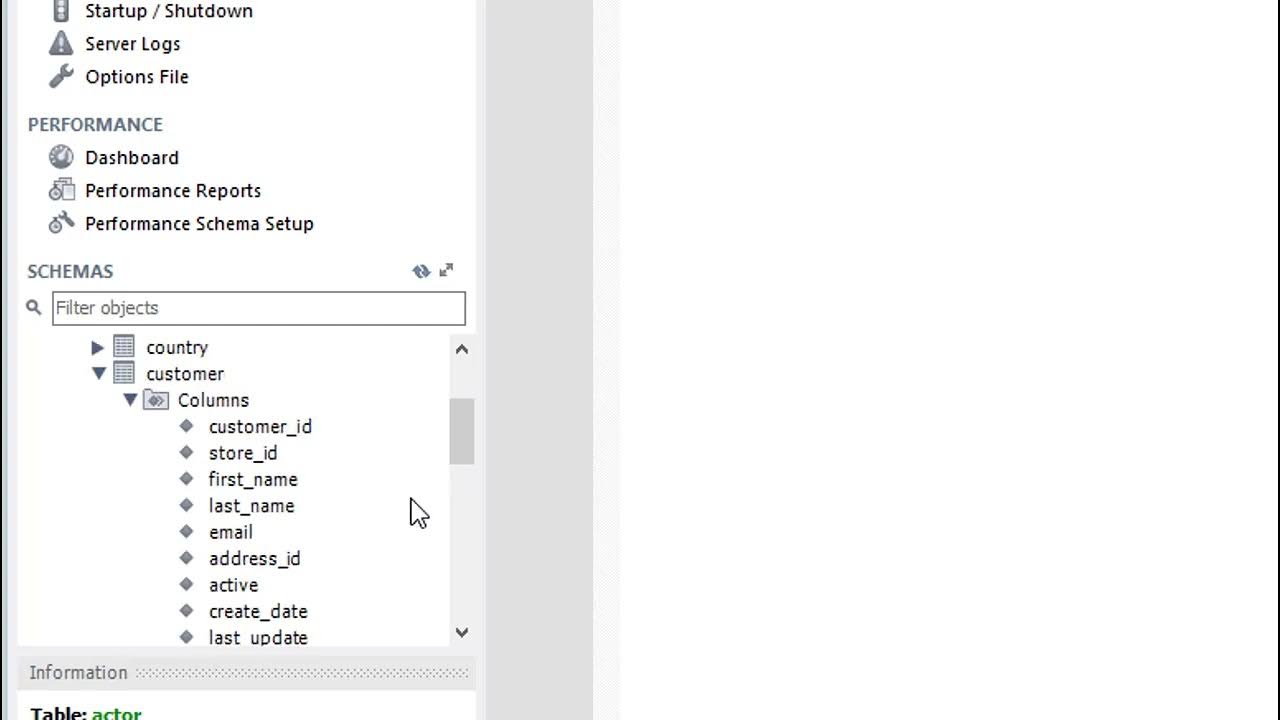 MySQL Database Structure and organization - Tables, Rows, Columns ...