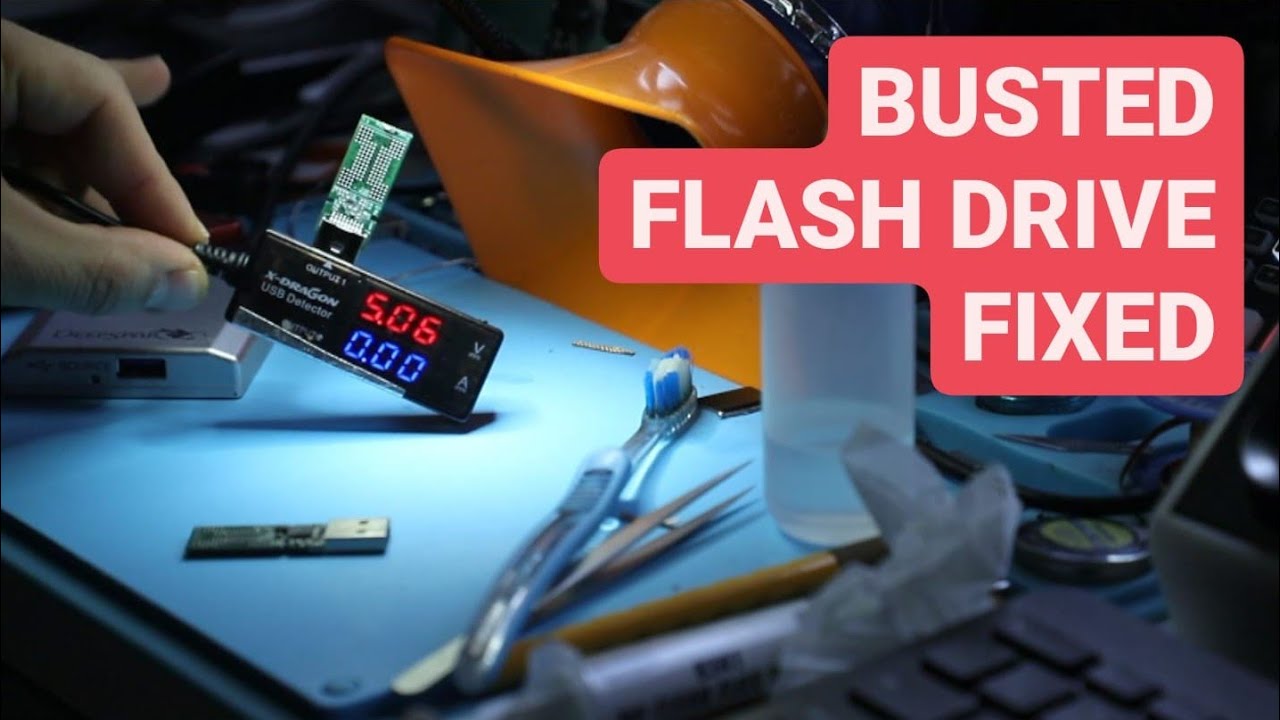 busted flash drive fix - YouTube
