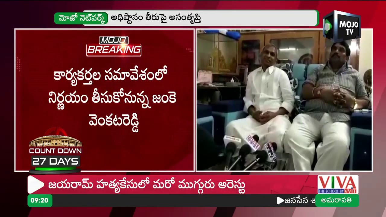 Markapuram MLA Janke Venkata Reddy May Leave YSRCP | AP Elections 2019 ...