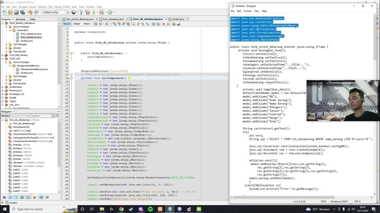 Program Manajemen Data Barang (UAS JAVA) - YouTube
