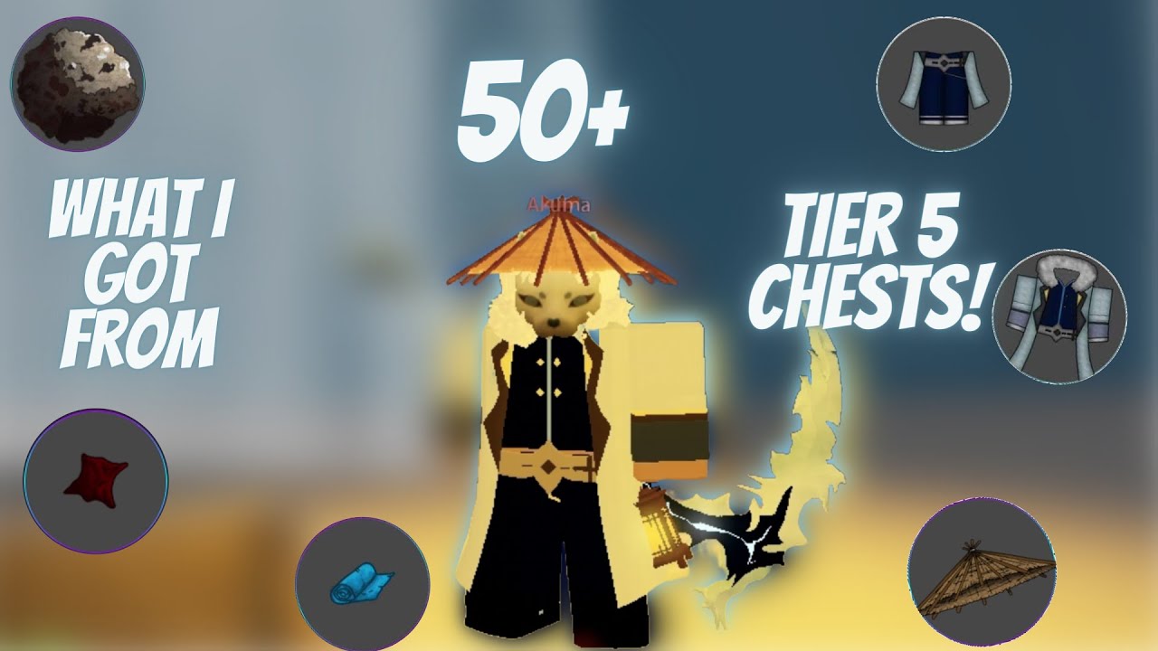 What I Got From 50 Tier 5 Chests (Project Slayers) - YouTube