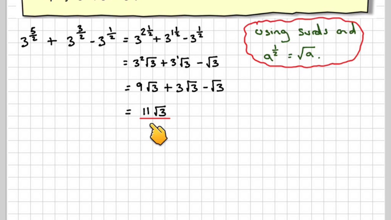 Simplifying Sum And Differences Of Fractional Indices YouTube simplifying-sum-and-differences-of-fractional-indices-youtube