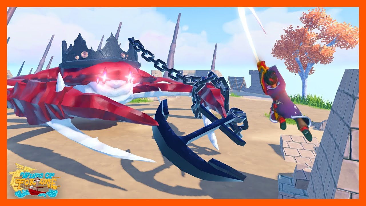 NEW King Krab Boss w/ Insane Weapon Drops!! | Winds of Fortune Roblox ...