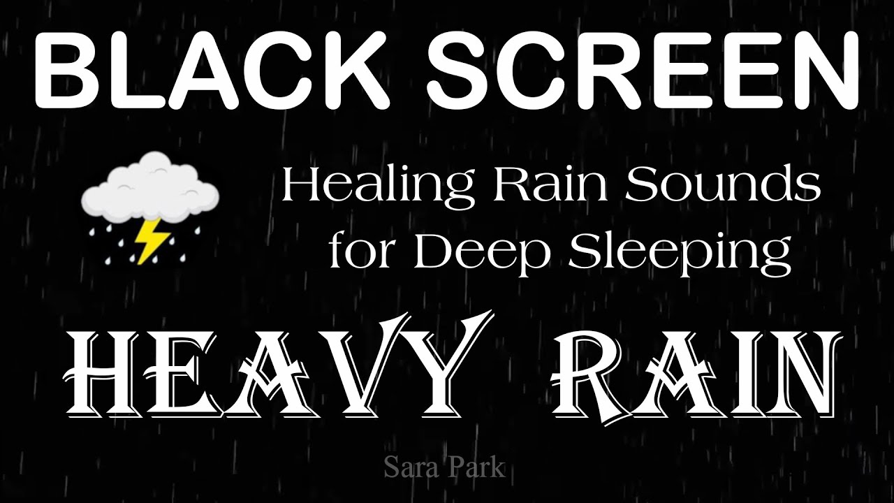 Rain Sounds for Sleeping and Focus While Working ~ Black Screen ~ Rain ...