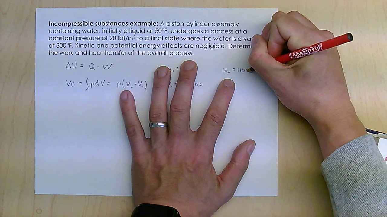 Thermodynamics Example 6b: Incompressible Substance - YouTube