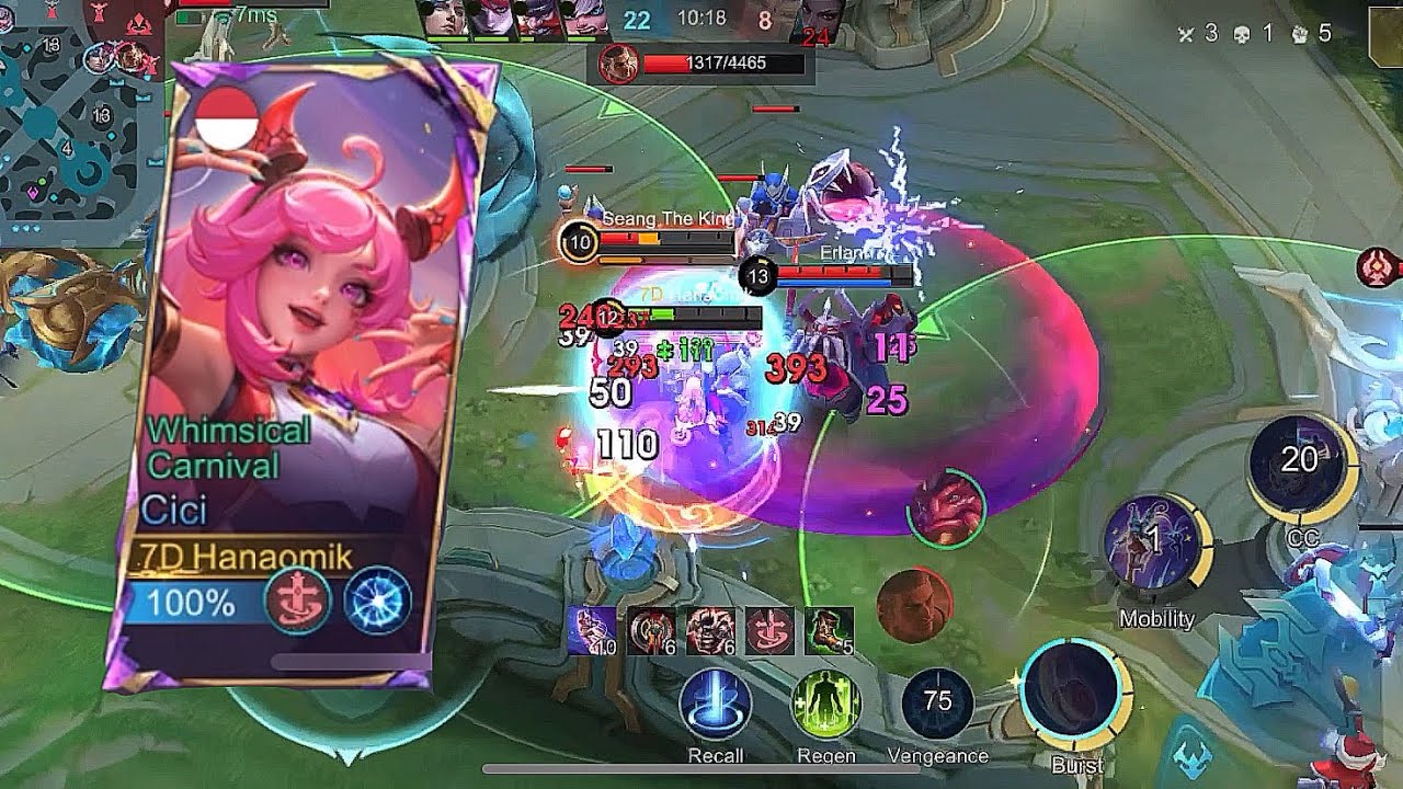 Cici Aggressive Attack Combo Skill Full Gameplay! | Mobile legends ...