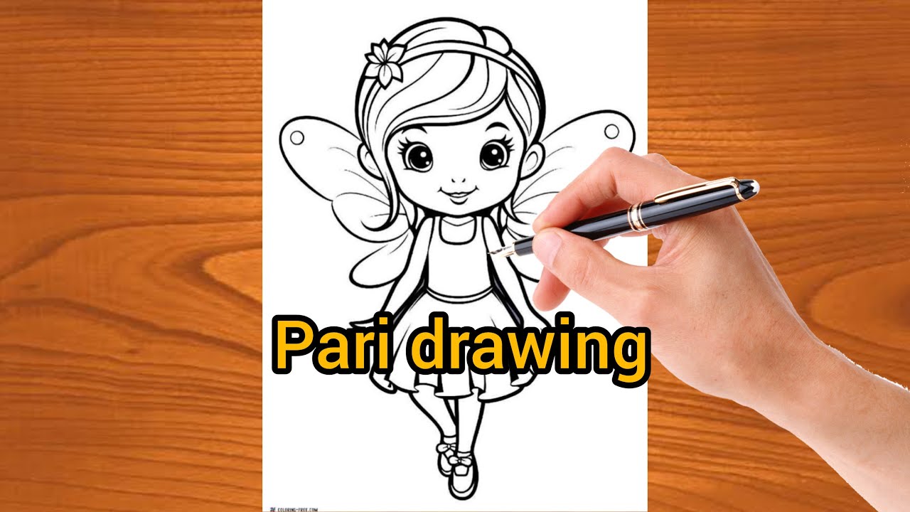 How to Draw a Cute Fairy Step by Step | Easy Fairy Drawing Tutorial for ...