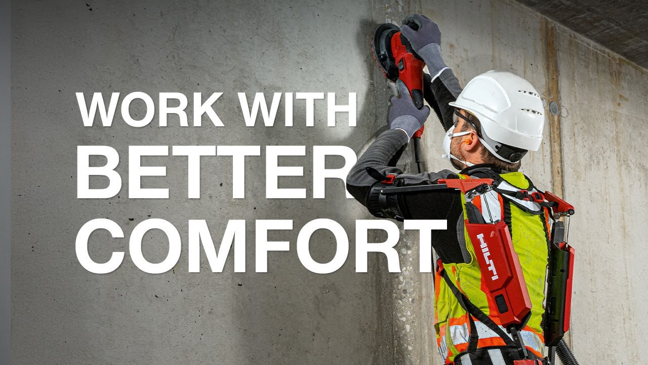 Hilti EXO-S Exoskeleton: Perform Overhead Work with More Comfort - YouTube