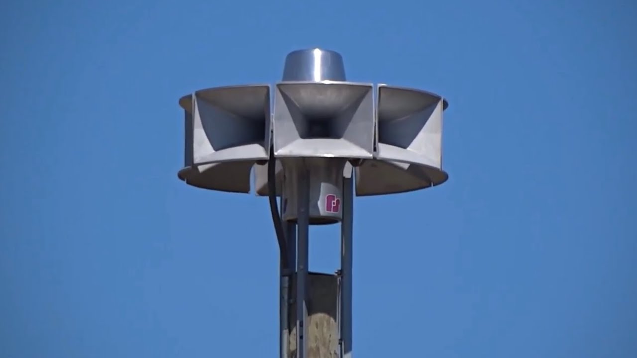 FS Eclipse 8 Tornado Siren Test - Alert - Whitewater, WI - YouTube
