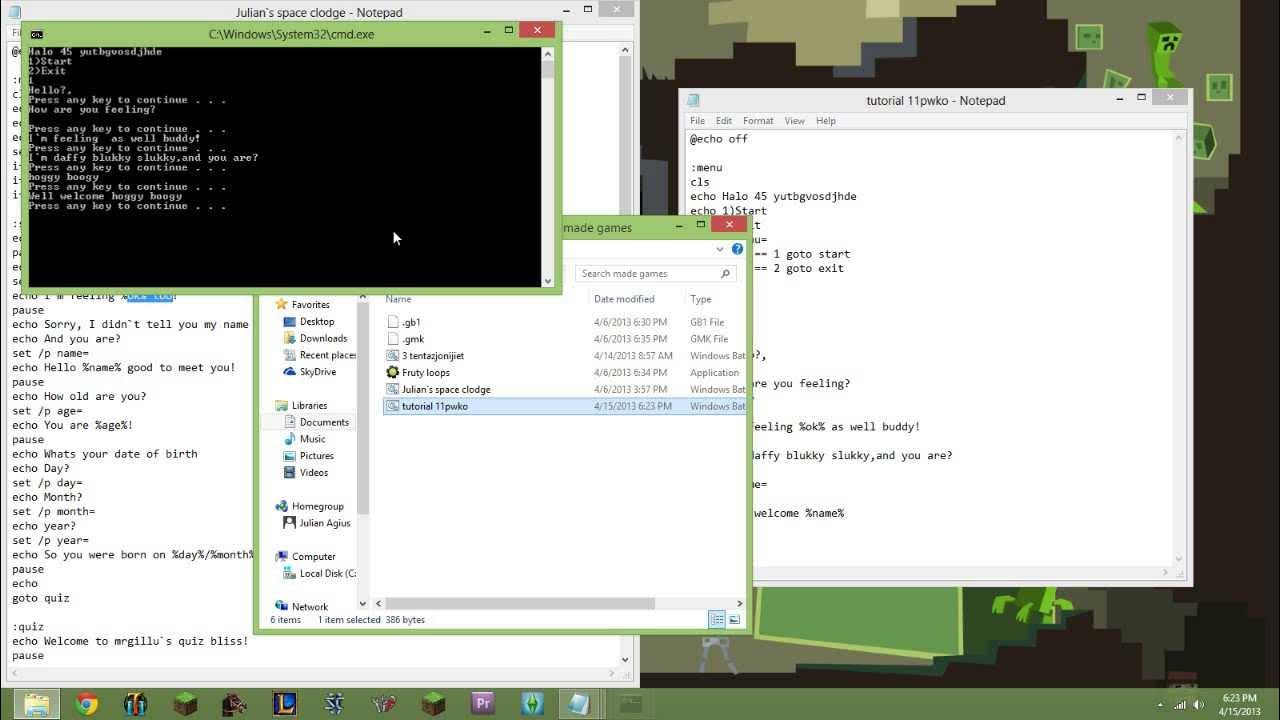 How to make a simple game using notepad pt1 - YouTube