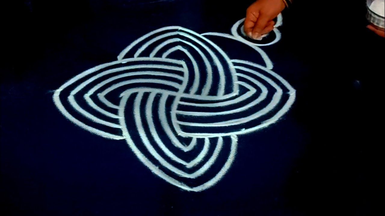Easy Beginners kolam 🌺 Simple rangoli design - YouTube