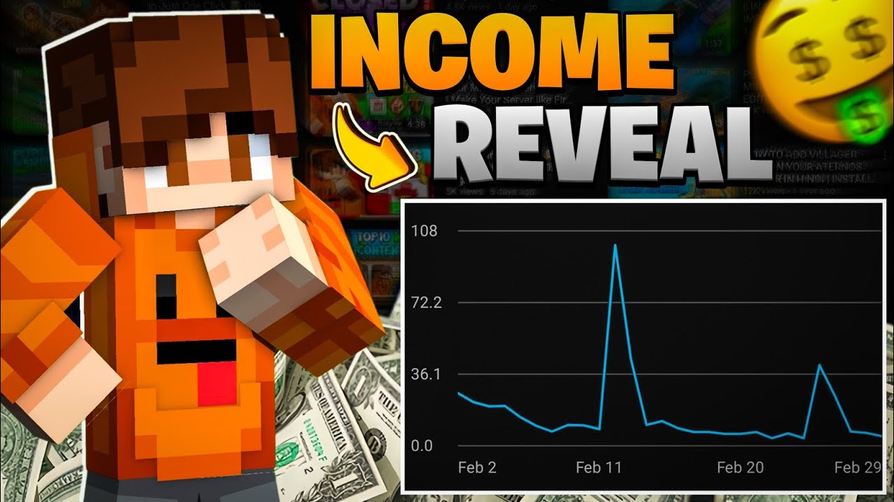 My YouTube Income Revealed 🤑 | Minecraft Channel Earning - YouTube
