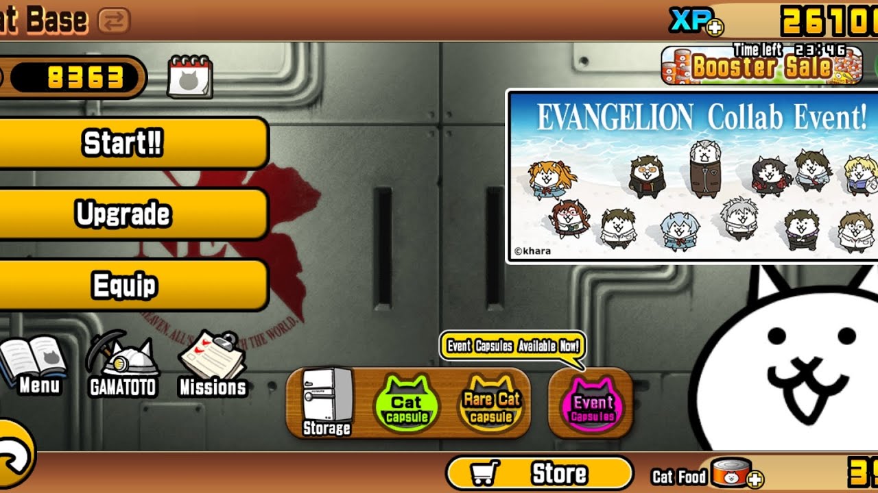The Battle Cats || Evangelion Collab Event pt1 - YouTube