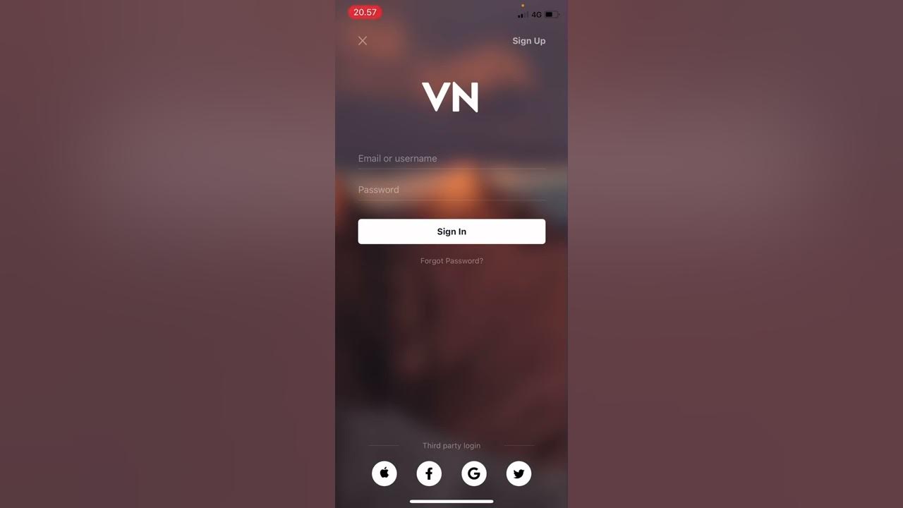 How To Login In The VN Editor App - YouTube