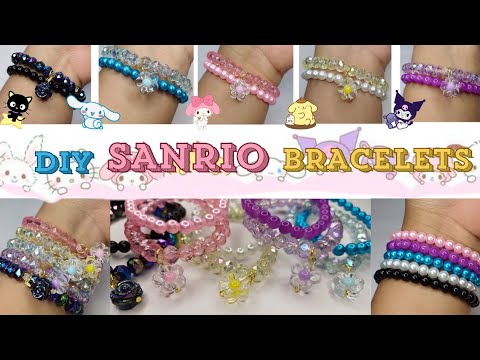 🌸Making SANRIO inspired Bracelets🌸| Cute and simple| aesthetic| kawaii #sanrio - YouTube