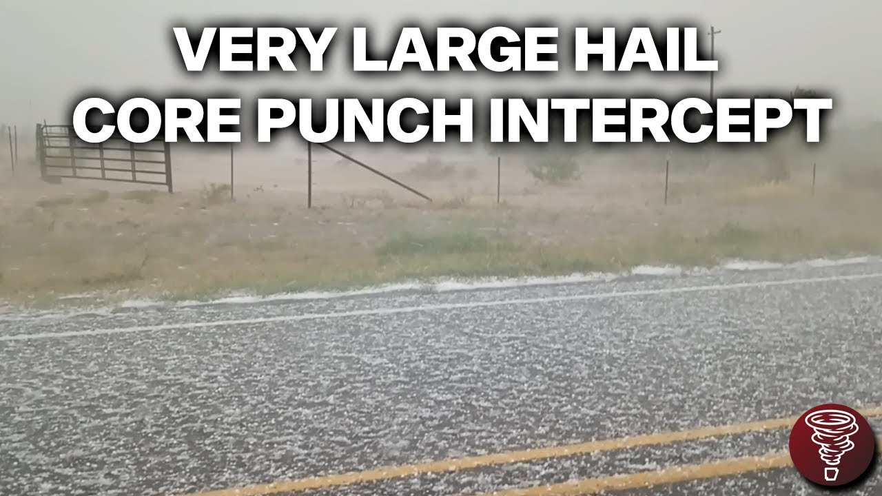 Accumulating VERY Large Hail Chasing Intercept 😲 | Post, TX 5/22/2023 ...
