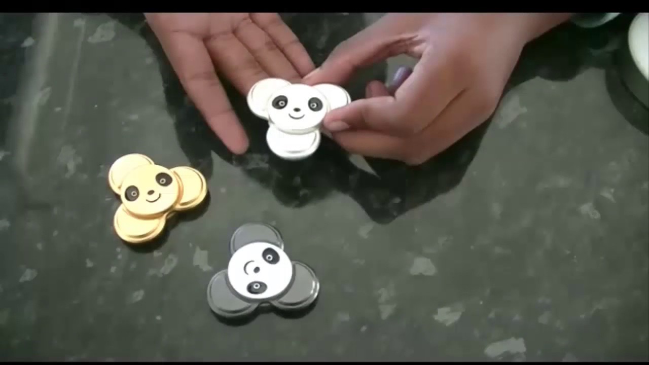 Fidget Tri Spinner Panda Face High Speed EDC ADHD Spinning Toys ...