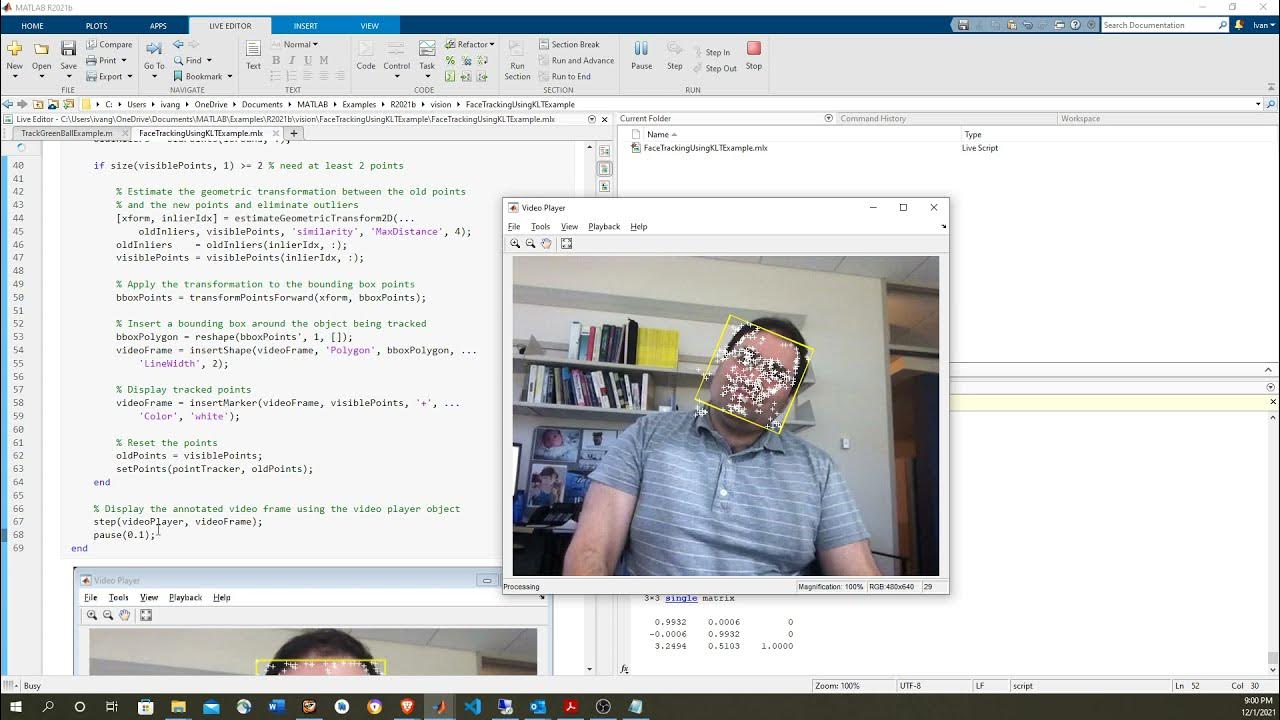 Face Detection and Tracking Using the KLT Algorithm in MATLAB - YouTube