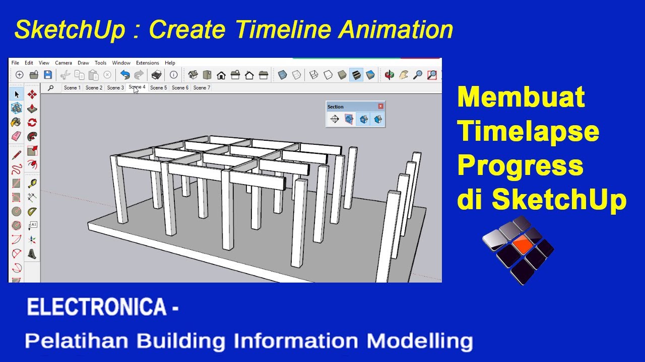SketchUp : Create Timelapse Animation - membuat animasi timelapse - YouTube