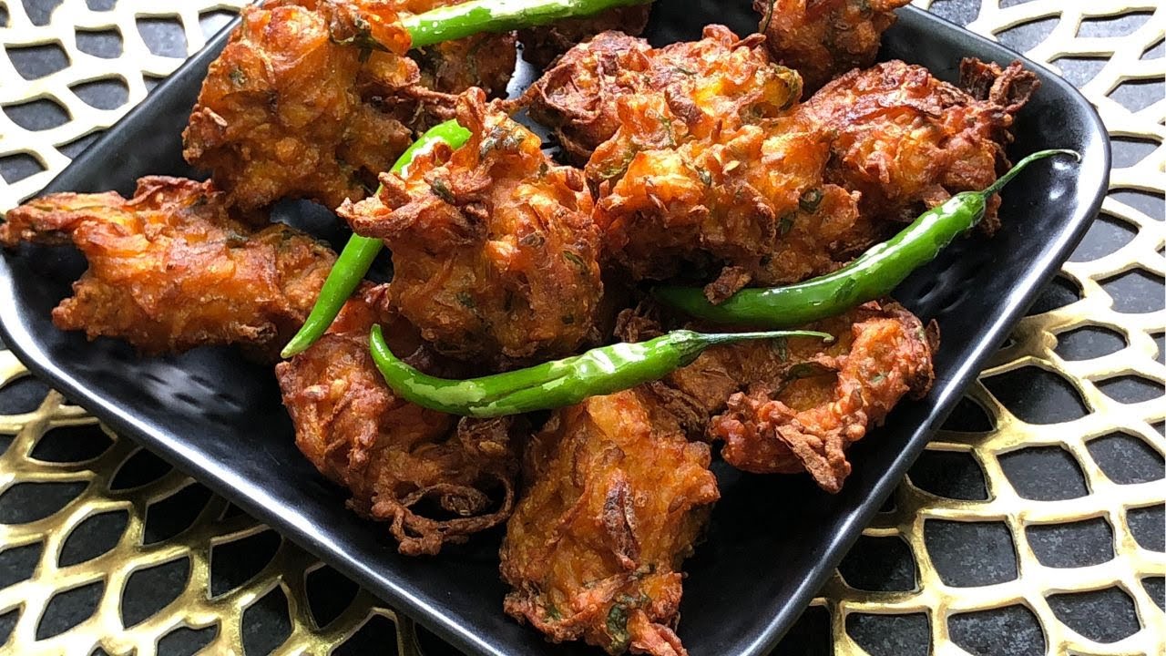 Khekda Bhaji Crispy Kurkure Street Style Kanda Bhaji That is Less Oily ...