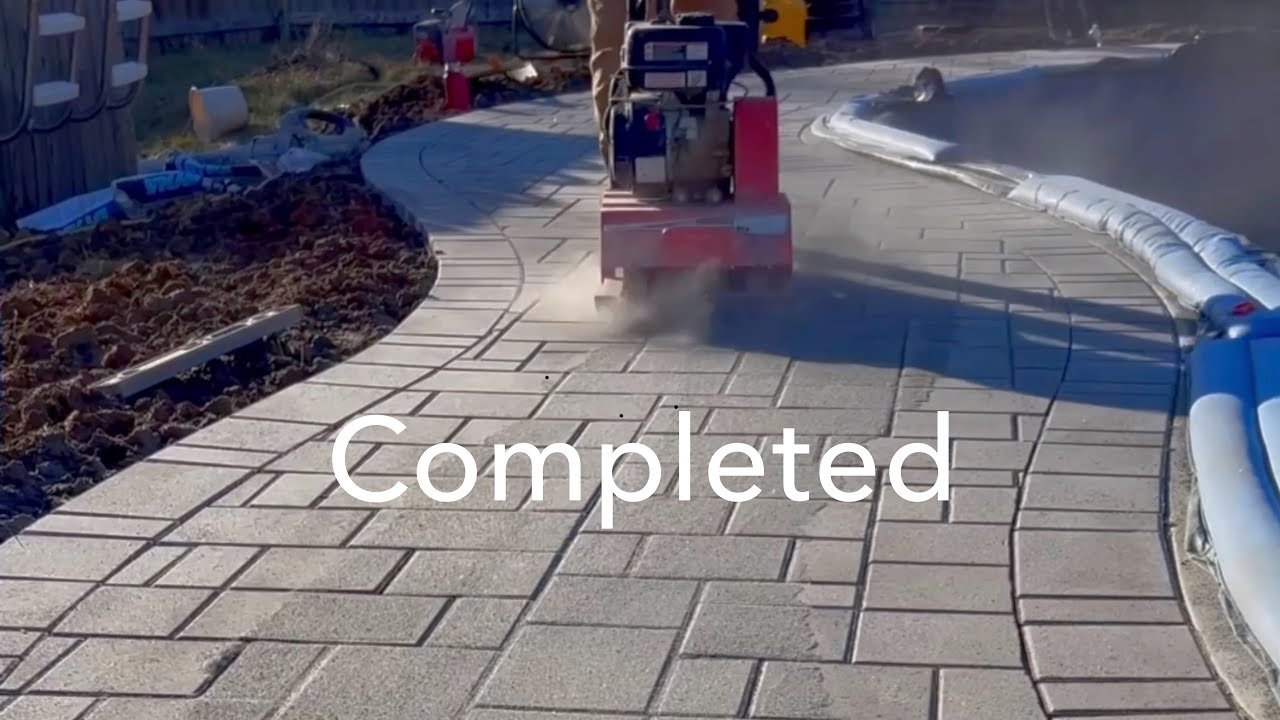 Paver around a Pool Install Time Lapse - YouTube