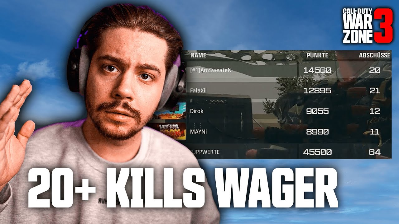 20+ KILL WAGER WIRD BEIM LETZTEN KILL ENTSCHIEDEN?! (Warzone 3) - YouTube