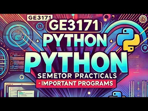 GE3171 Python Lab Semester Practical Important programs with explanation in Tamil | Python in ...