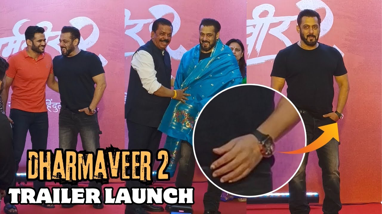 Salman Khan spotted at the trailer launch of "Dharmaveer 2"😎#Salmankhan ...