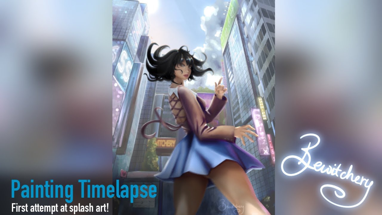 Bewitchery - First Timer Splash Art Process Timelapse! - YouTube