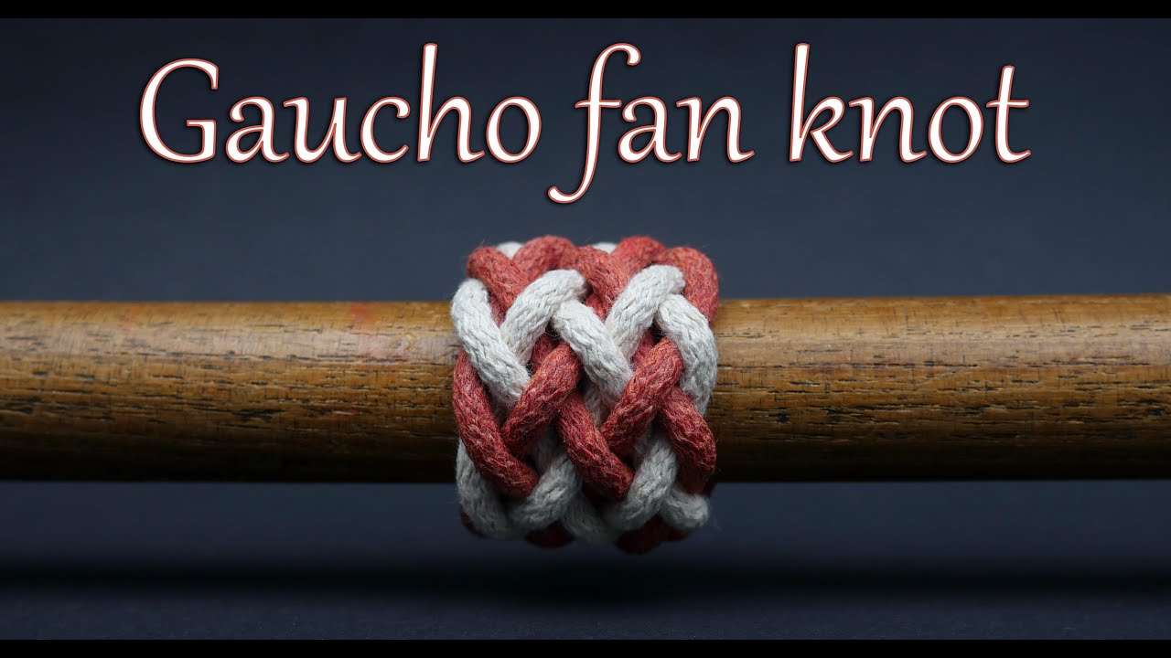 Gaucho fan knot- on a 5L4B turk's head knot - YouTube