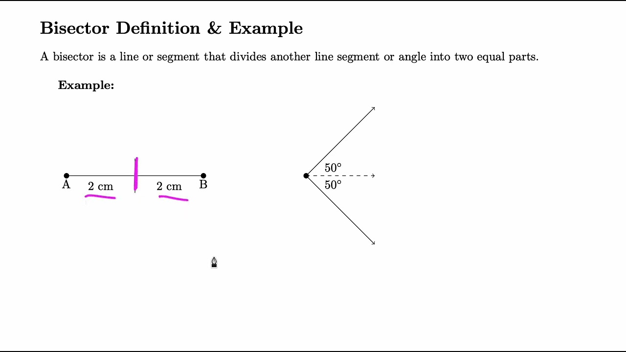 Bisector Definition Angle Bisector Theorem (in A Triangle) Proof And