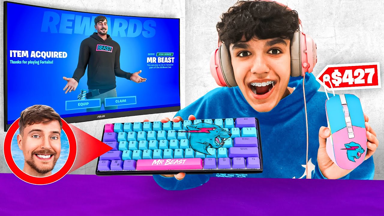 I Used MrBeast's Keyboard & Mouse Combo To Play Ranked Fortnite! - YouTube