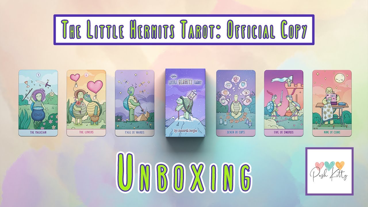 Unboxing The Official Little Hermits Tarot by Push Kitty - YouTube