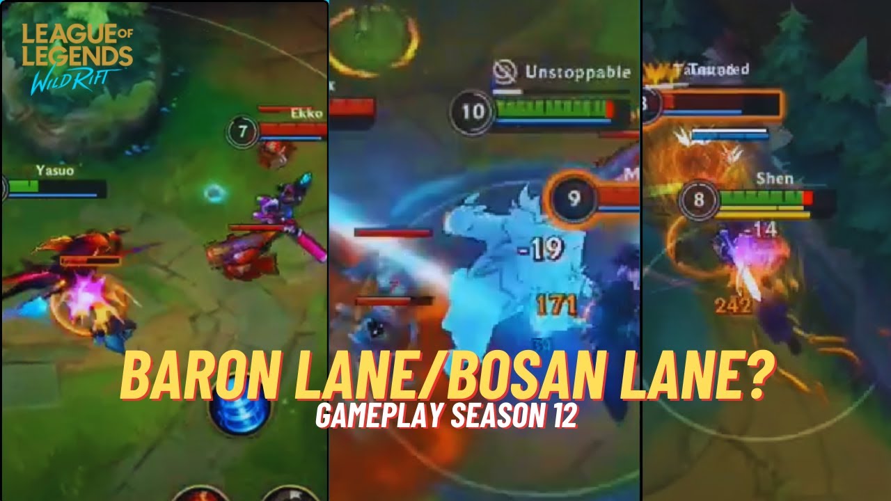 Baron Lane Maksud Mu Bosan Lane? | League of Legends: Wild Rift - YouTube