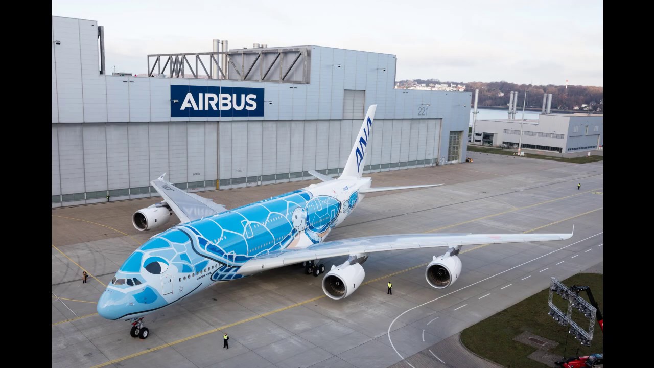 A380 Flying Honu the Sea Turtle (Blue) Landing - YouTube