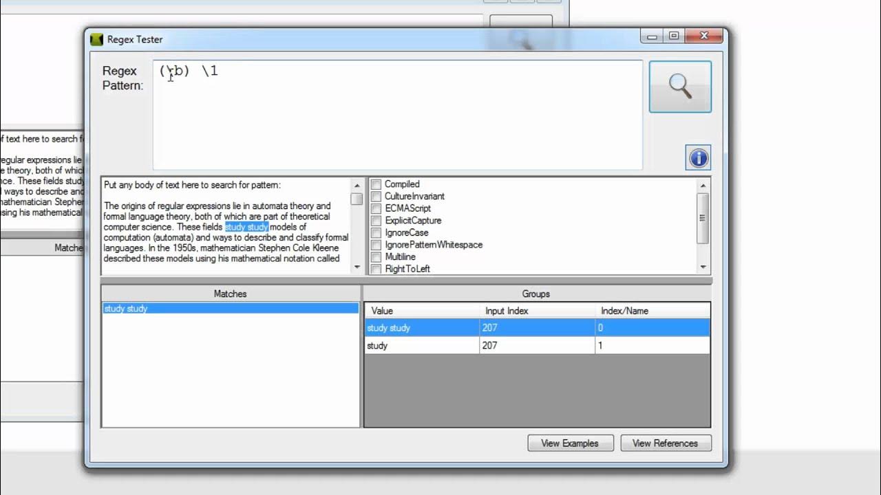 Using .Net Regex backreferences - YouTube